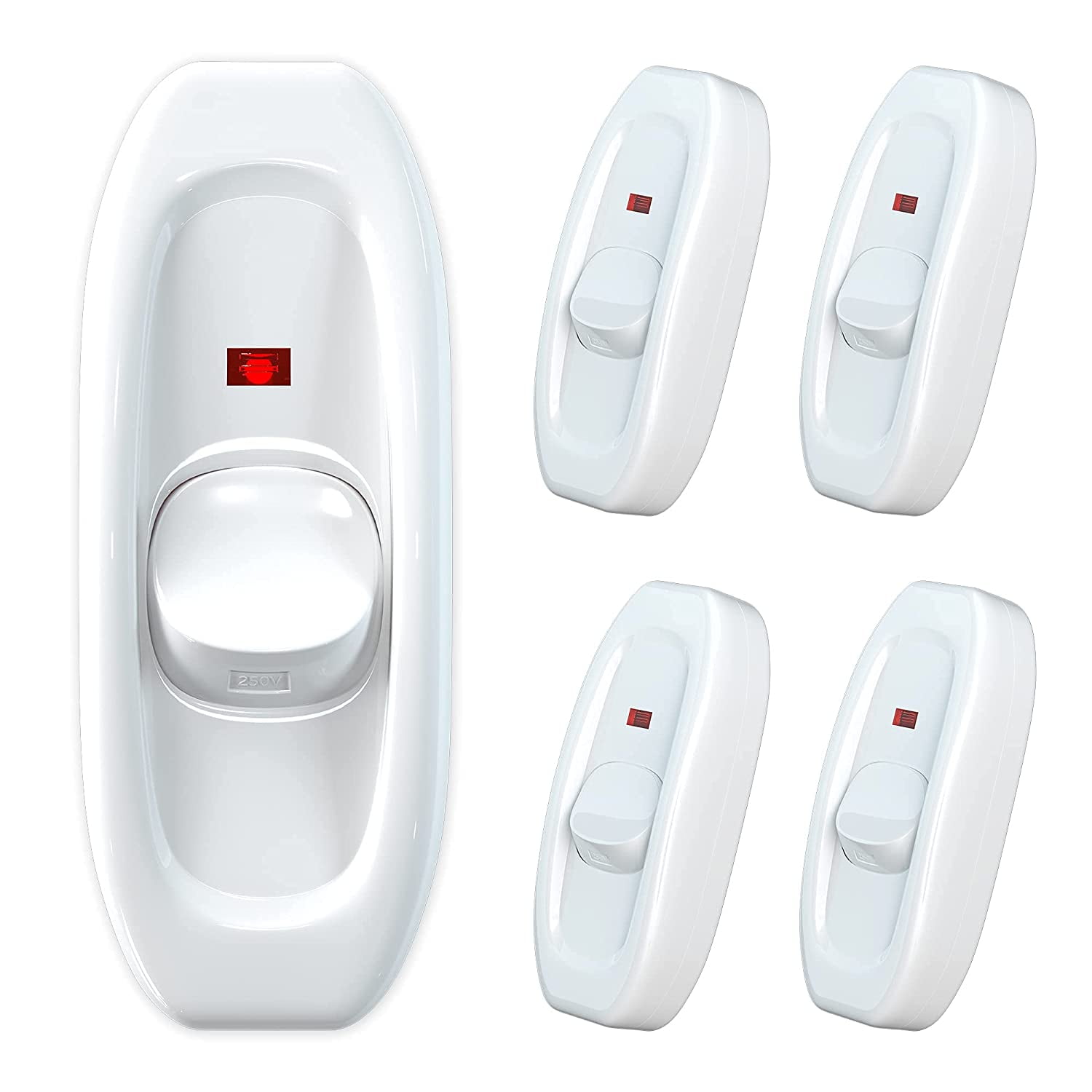 Home Appliance Push Button Switch With Indicator Lamp Wire Switch - 5 ...