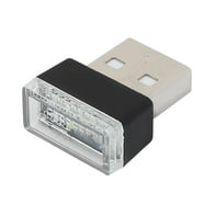 3x Mini Blue LED USB Car Interior Light Neon Atmosphere Ambient Lamp ...