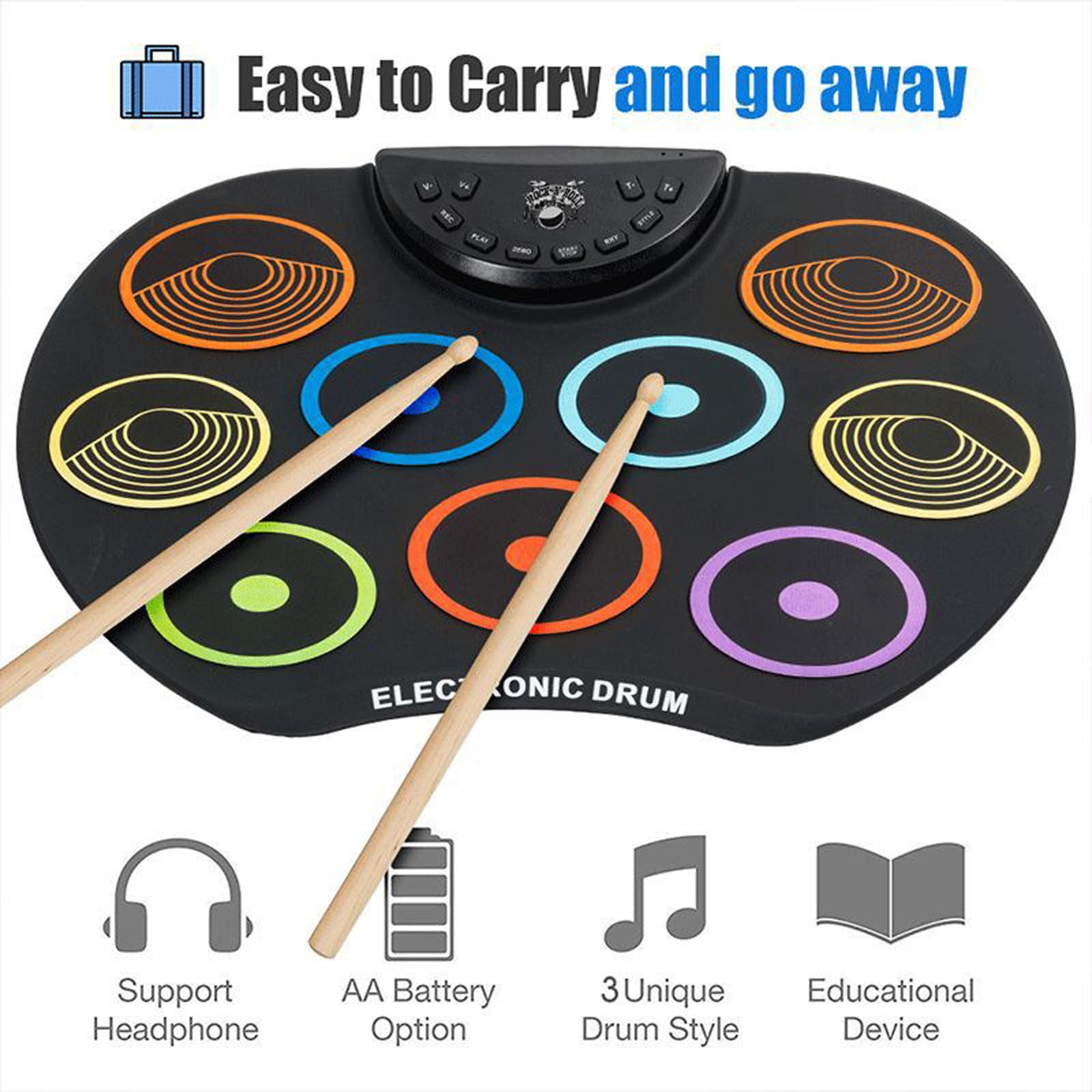 Home Appliances ZKCCNUK Gadgets, Compact Size Roll-Up Drum Set ...