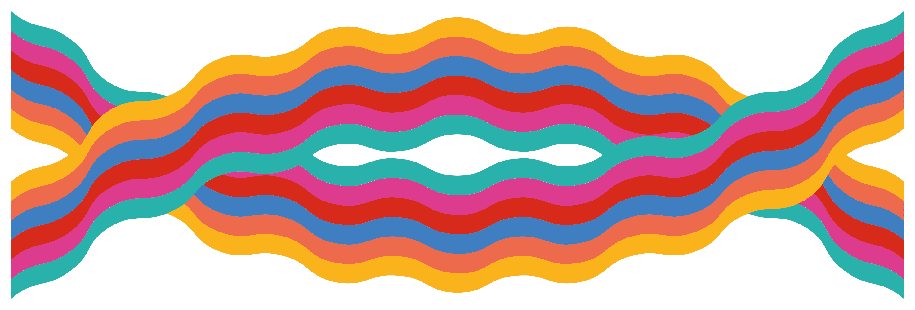 Home Art 18" x 50" Multicolored Wavy Rainbow Flow Tracks Living Room ...