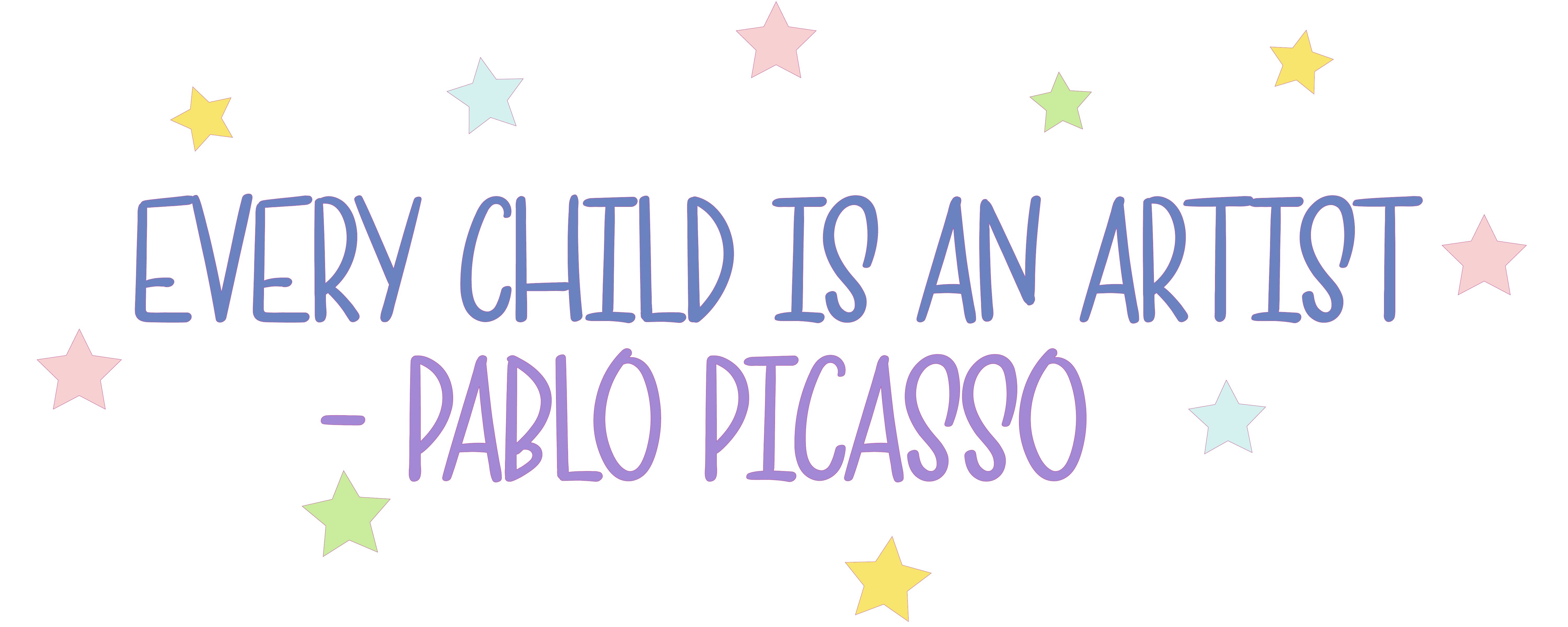 Home Art Multicolored Lettering Art & Stars Design 12" x 30" Pablo ...