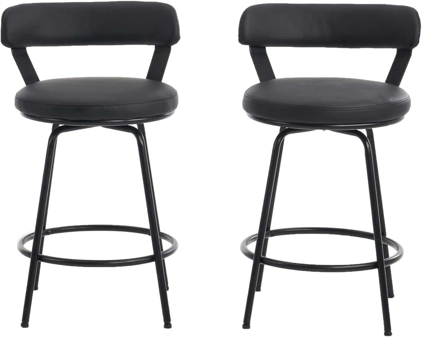 Home Ashley Swivel Bar Stools Set of 2, 24" Counter Height Barstools ...