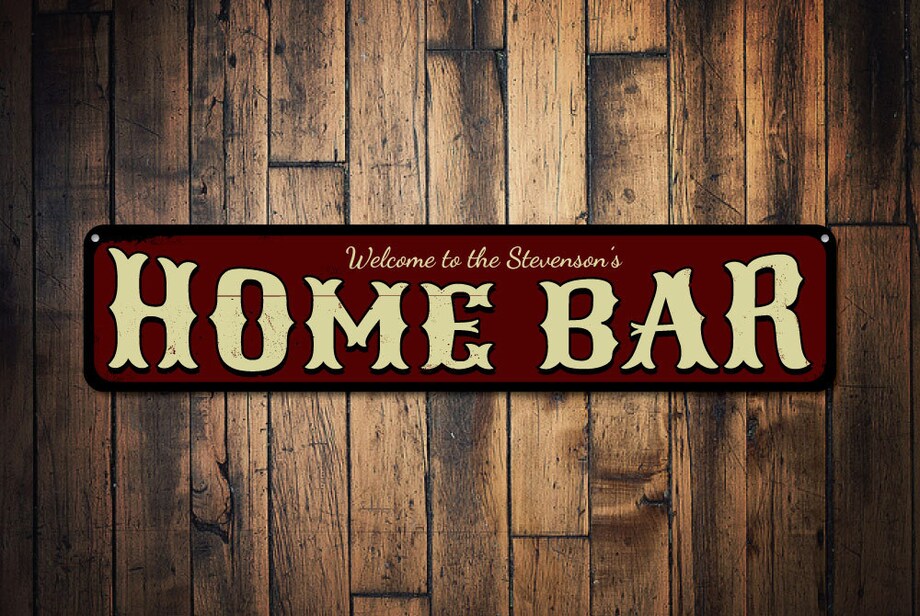 Home Bar Sign Welcome Sign Custom Bar Sign Metal Bar Sign Family Bar ...