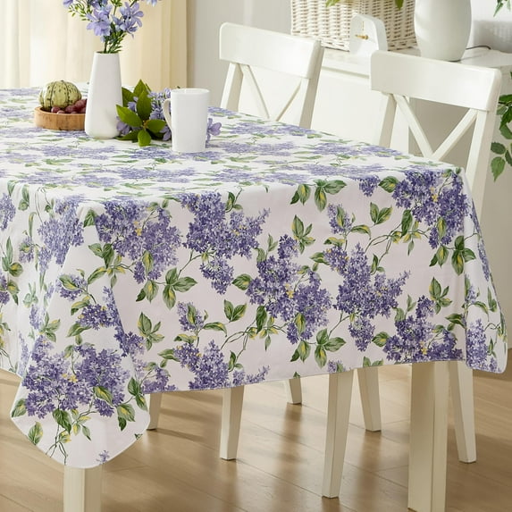 Home Bargains Plus Lilac Fields 60 x 104 Inch Rectangle Vinyl Dining ...