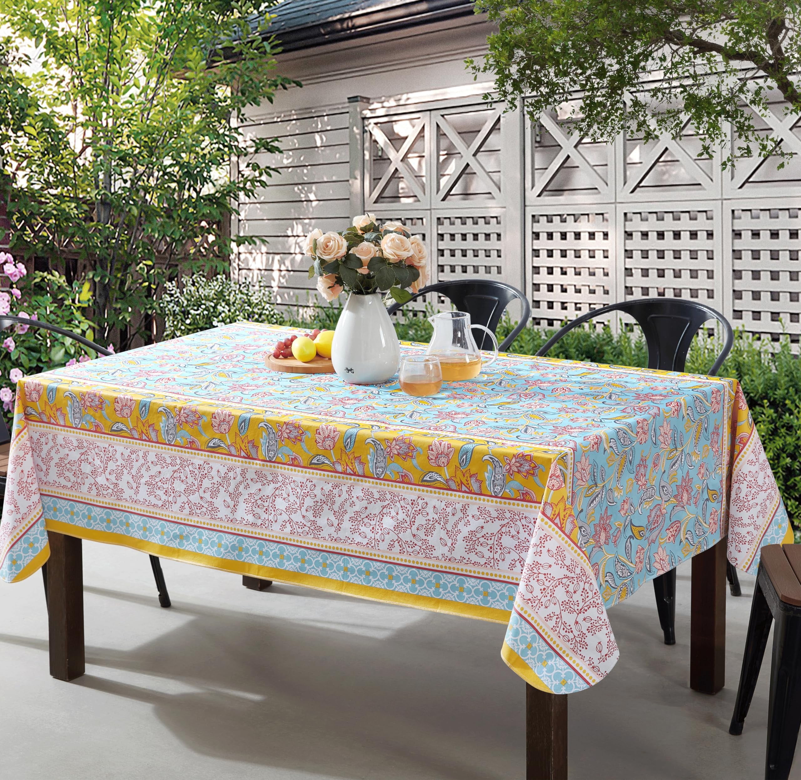 Home Bargains Plus Spring Blue Country Floral Rectangle Vinyl ...