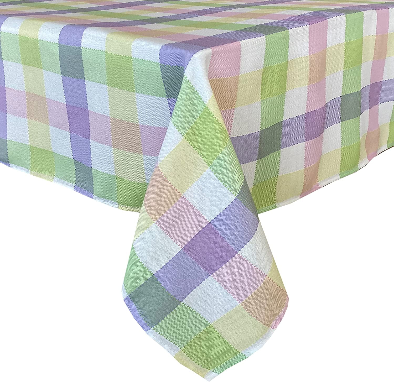 Easter Fun Block Purple, Green and Pink Pastel Plaid Fabric 60 x 84 ...