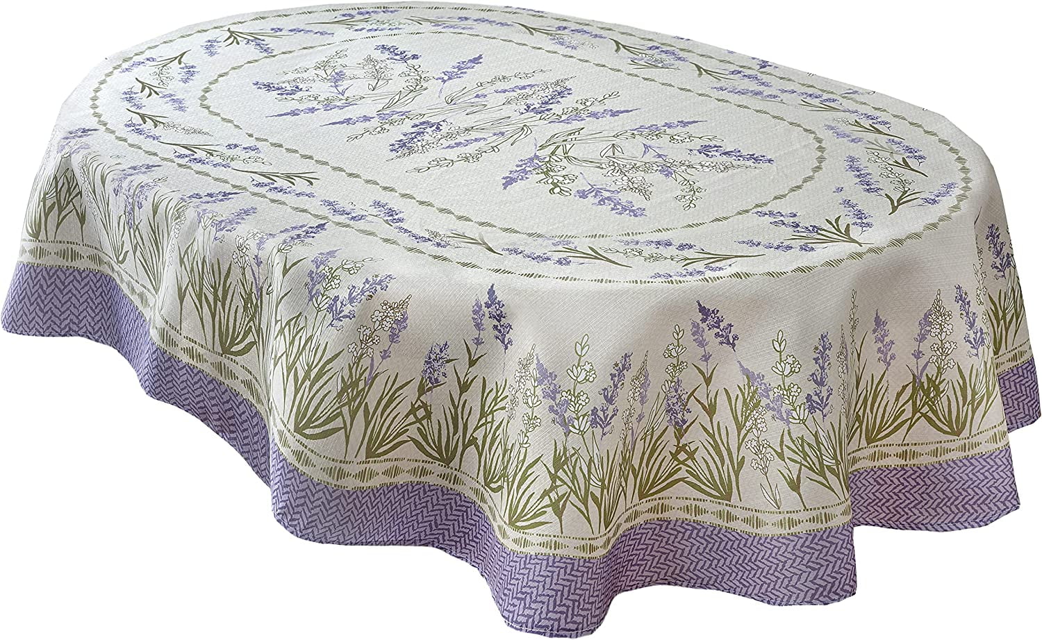 French Country Blanchard Field of Lilacs Provence 60 x 84 inch Oval ...