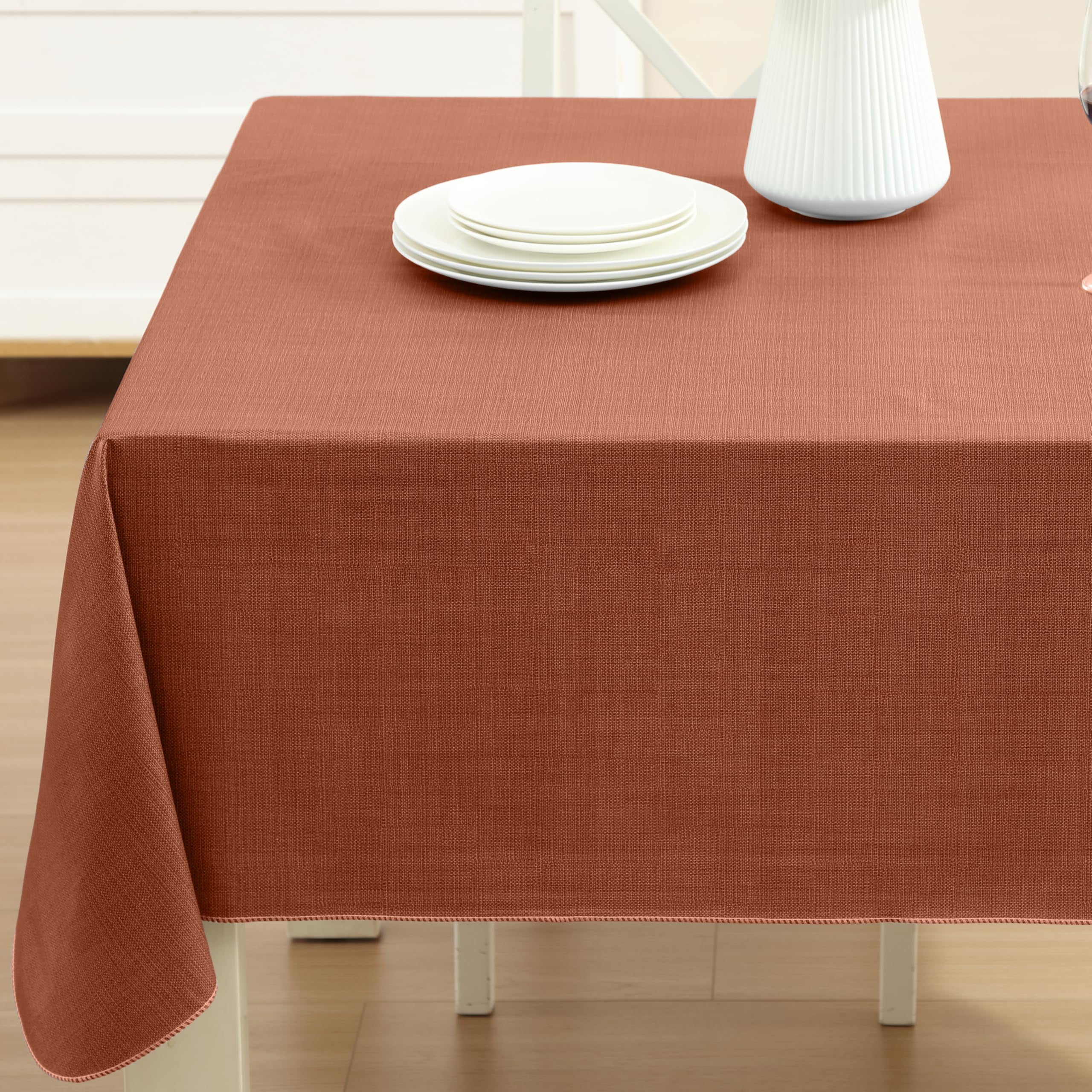 Home Bargains Plus Burnt Orange Café Hotel 60 x 104 inch Rectangle ...