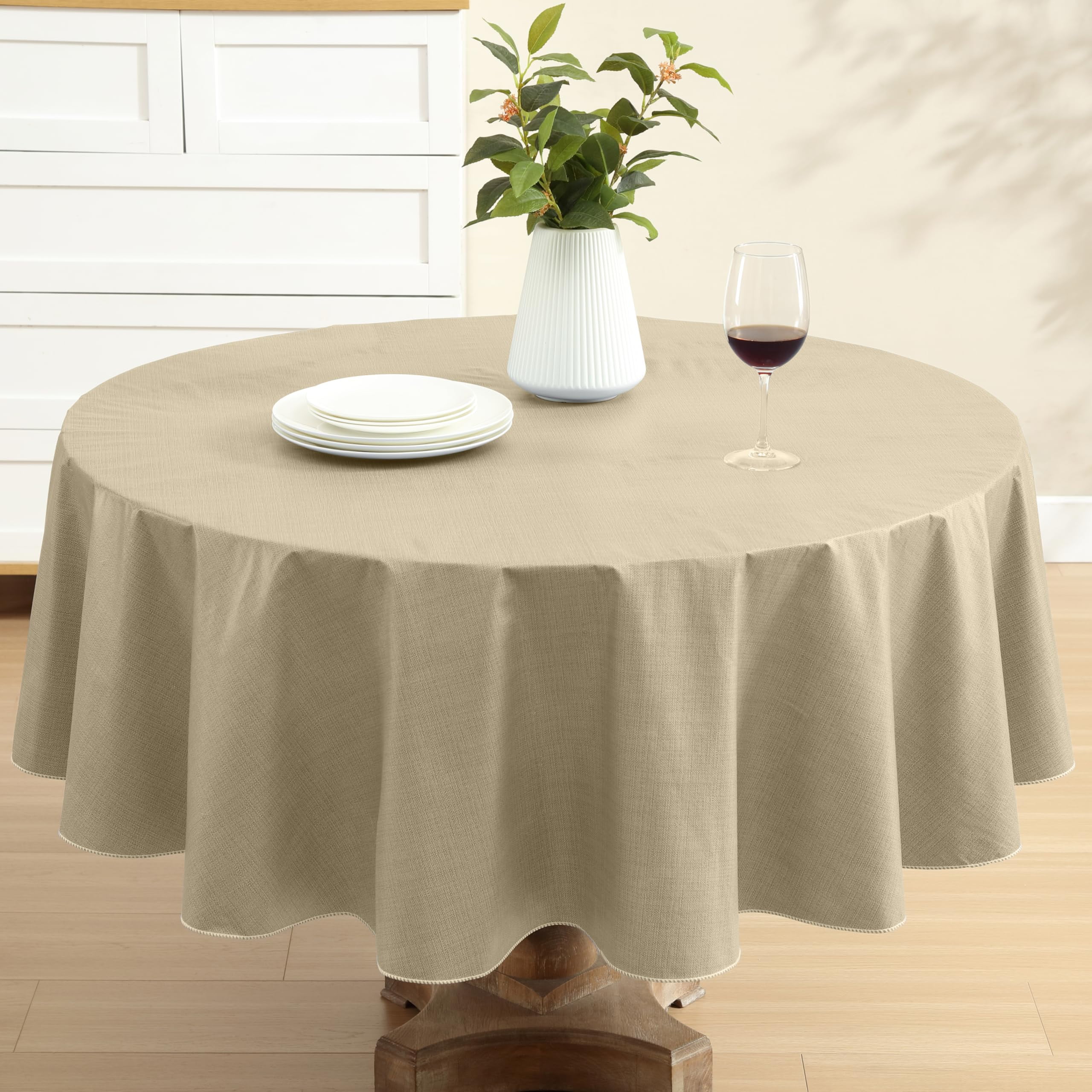 Home Bargains Plus Sand Café Hotel 70 Inch Round Vinyl Dining