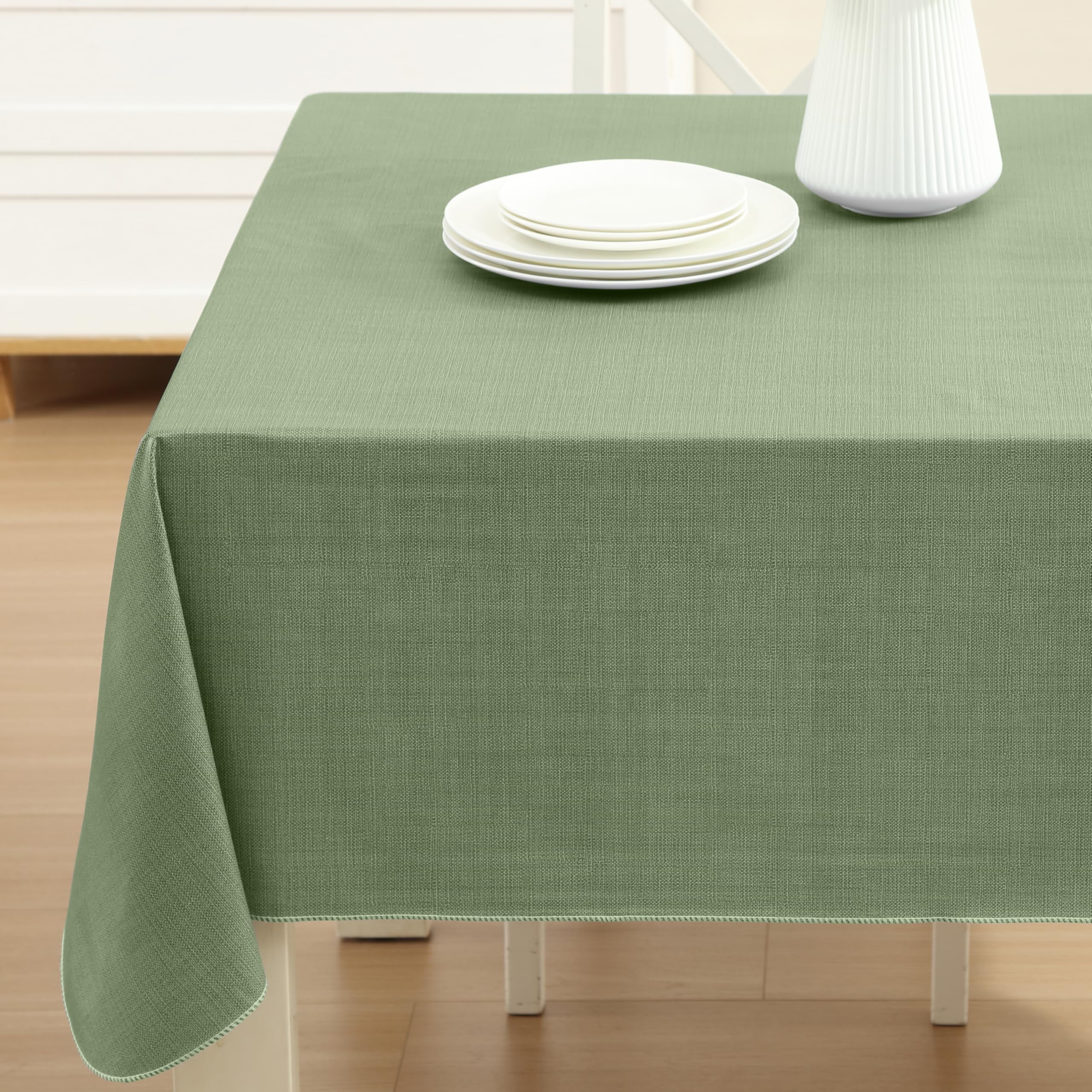 Home Bargains Plus Sage Green Café Hotel 52 x 52 inch Square Vinyl ...