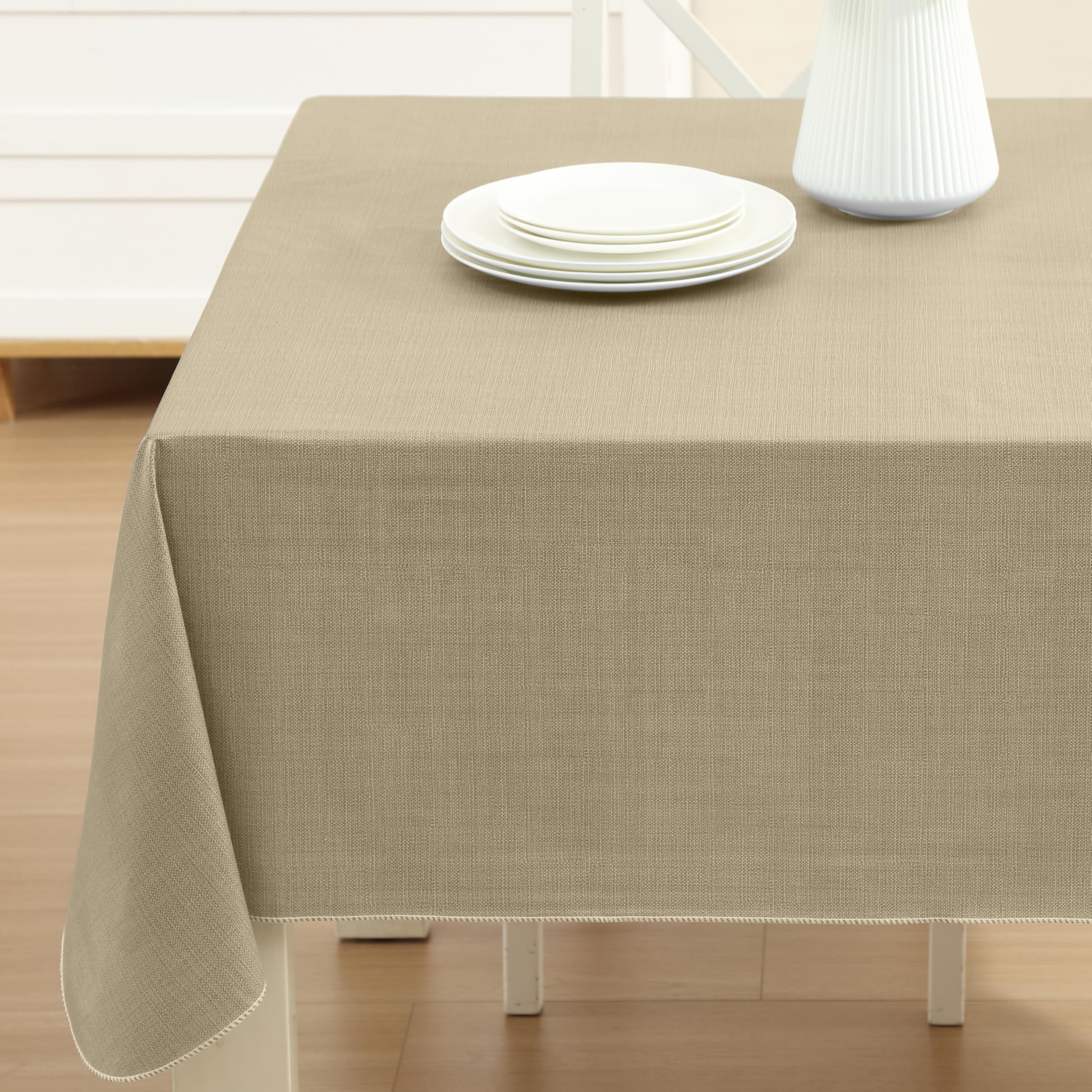Home Bargains Plus Sand Café Hotel 52 x 52 inch Square Vinyl Dining ...