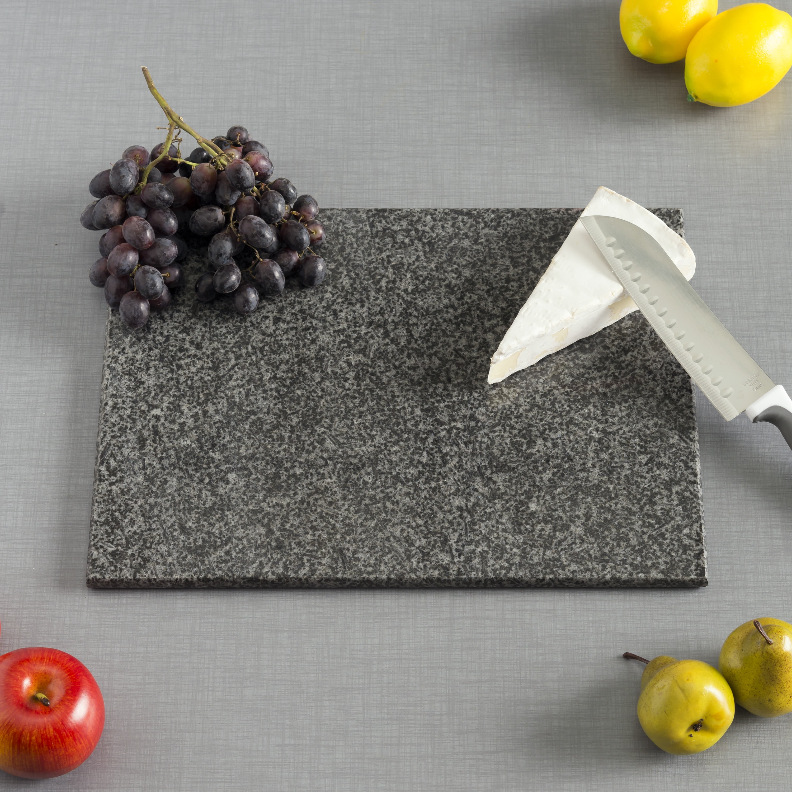 Home Basics 12" x 16" Granite Cutting Board, Black - Walmart.com