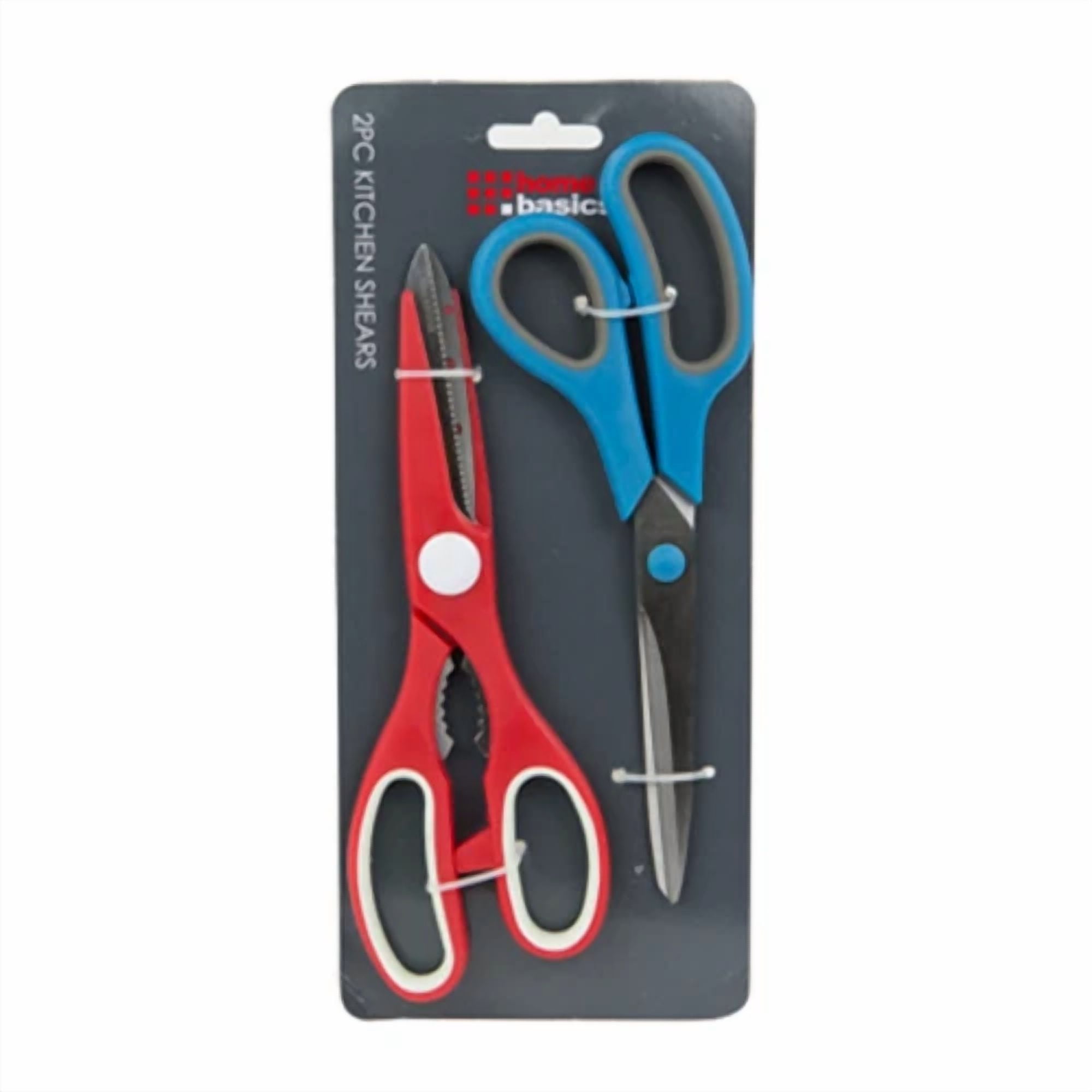 Home Basics 2 Pack Kitchen Tools Scissors, Blue And Red - Walmart.com