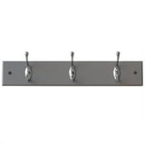 Home Basics 3 Double Hook Wall Mounted Hanging Rack, Grey - Walmart.com