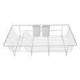 Home Basics 3 Piece Dish Drainer - White - Walmart.com