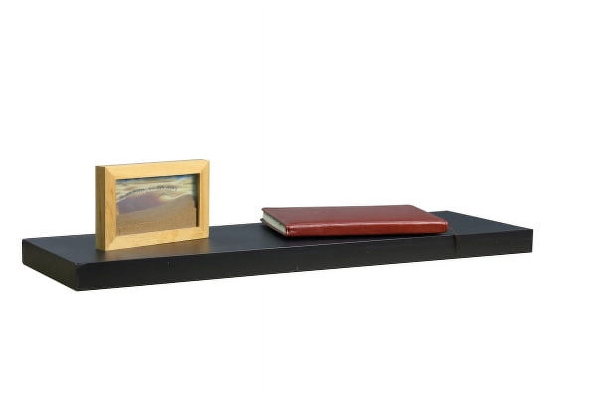 Home Basics 30" MDF Floating Shelf, Black - Walmart.com