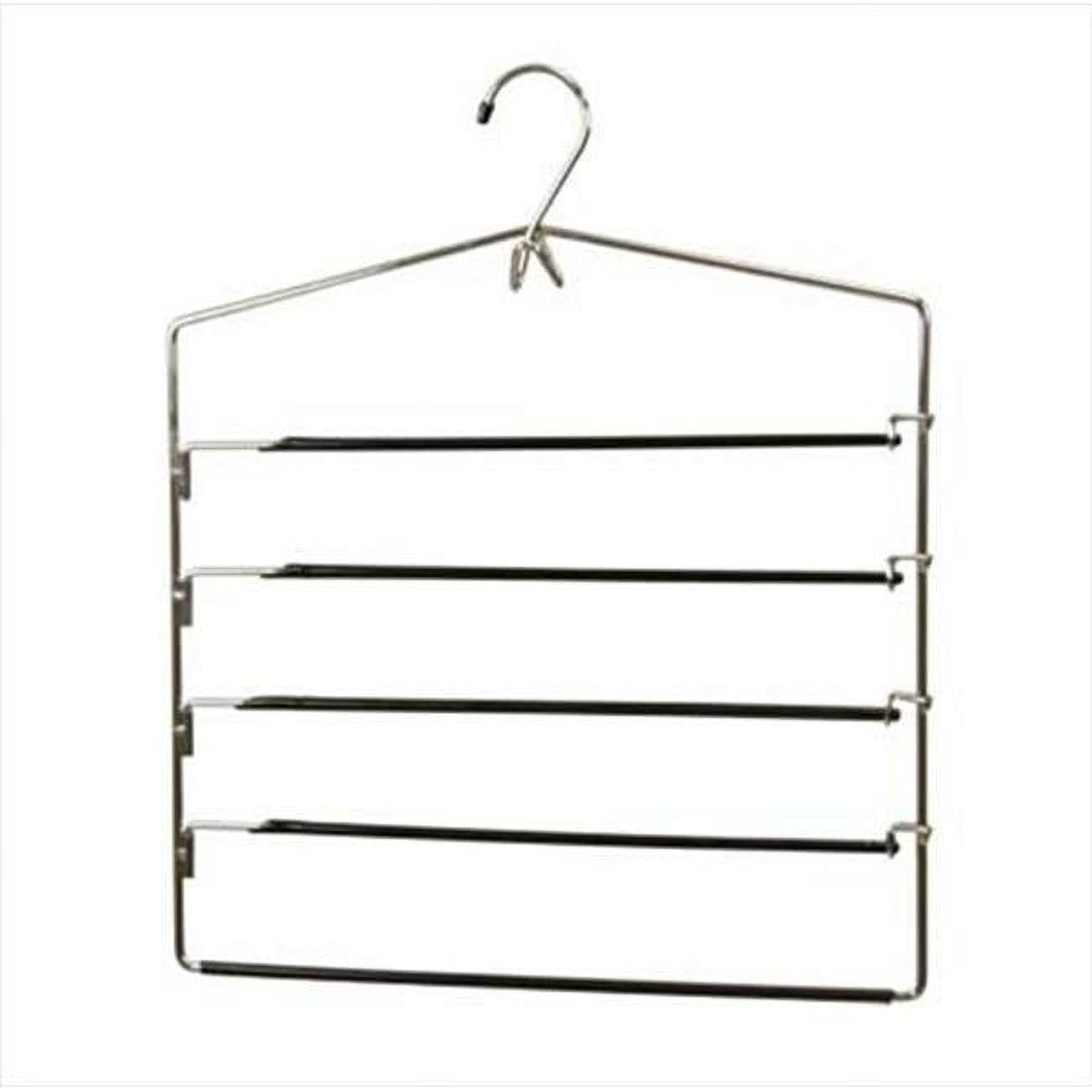 Home Basics 4 Tier Swinging Arm Trouser Hanger with Accessory Hook ...