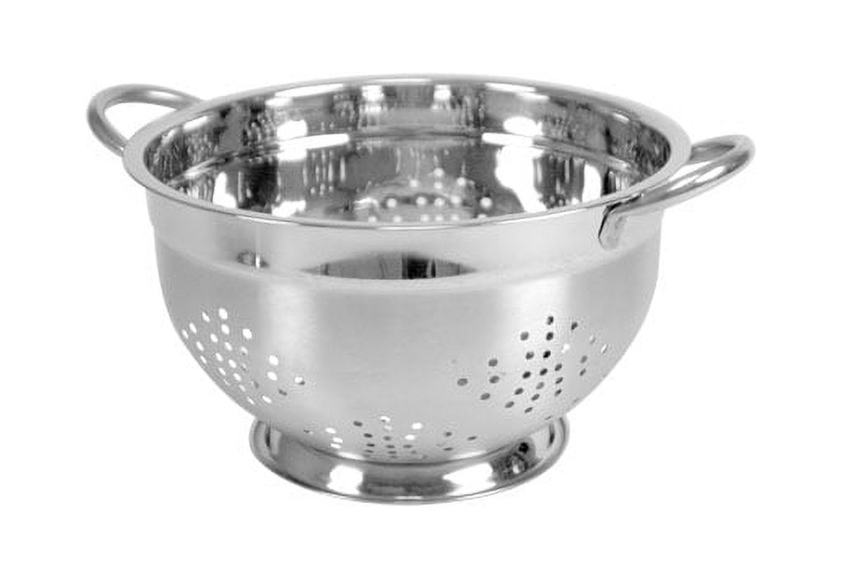 Home Basics 5 Qt. Deep Stainless Steel Colander with Open Handles ...