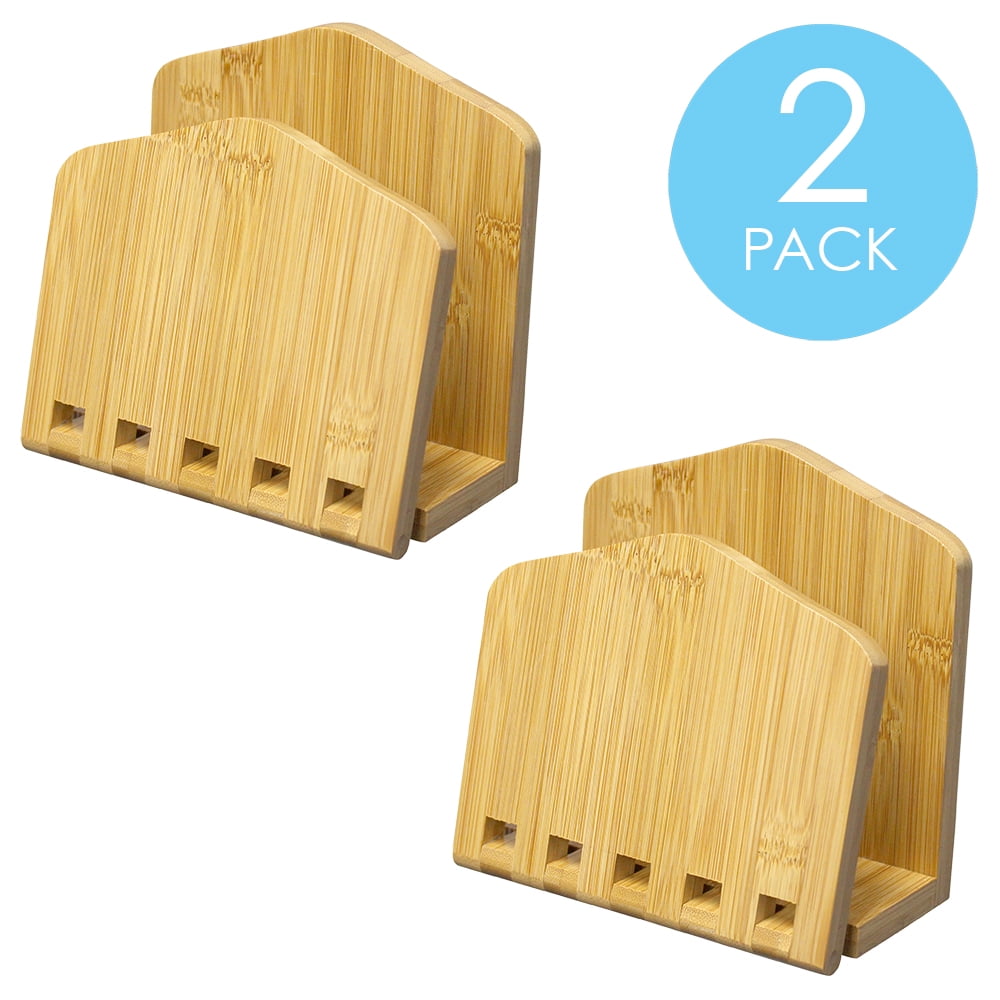 Home Basics Bamboo Expandable Napkin Holder Natural - Sturdy - Walmart.com