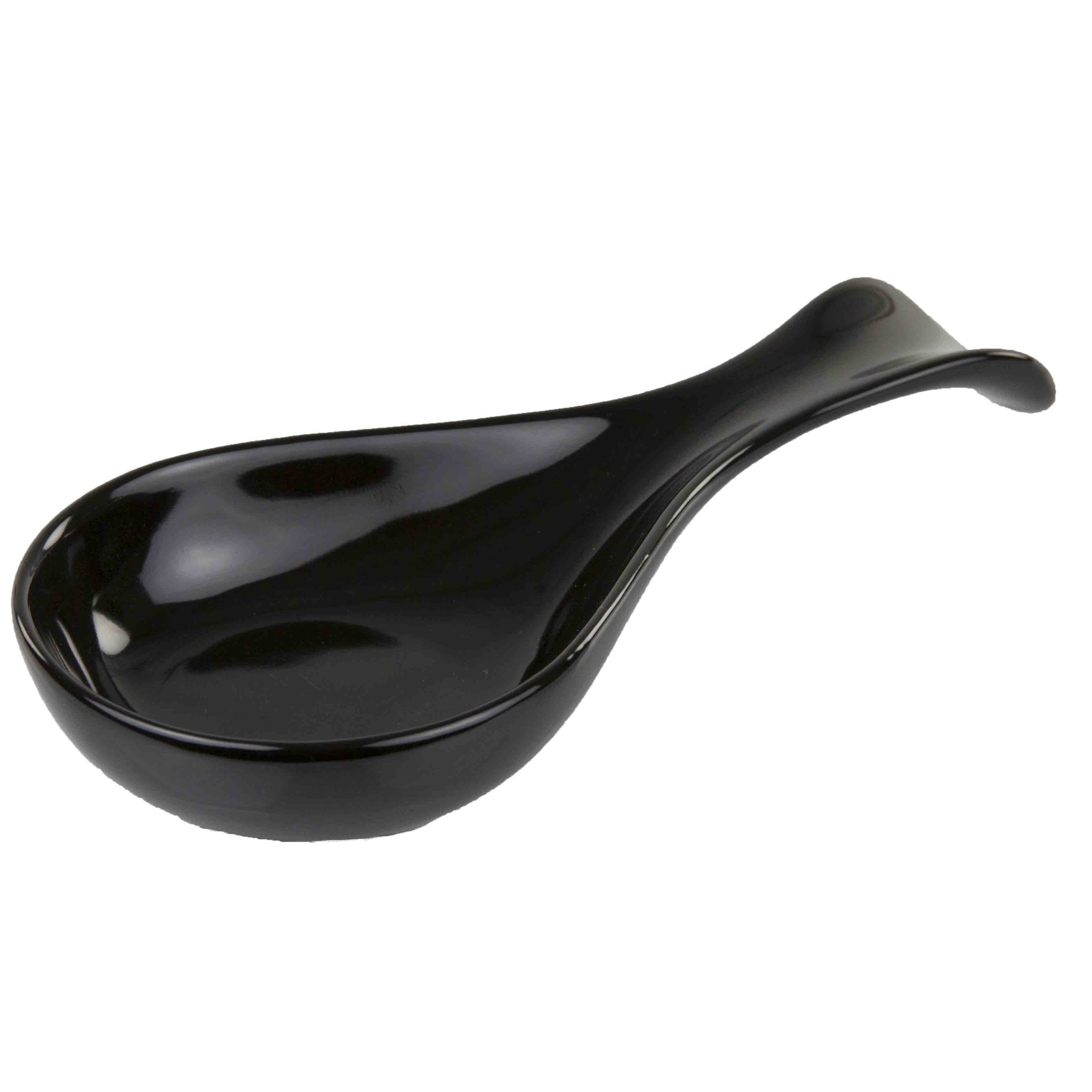 Home Basics Black Ceramic Spoon Rest - Walmart.com