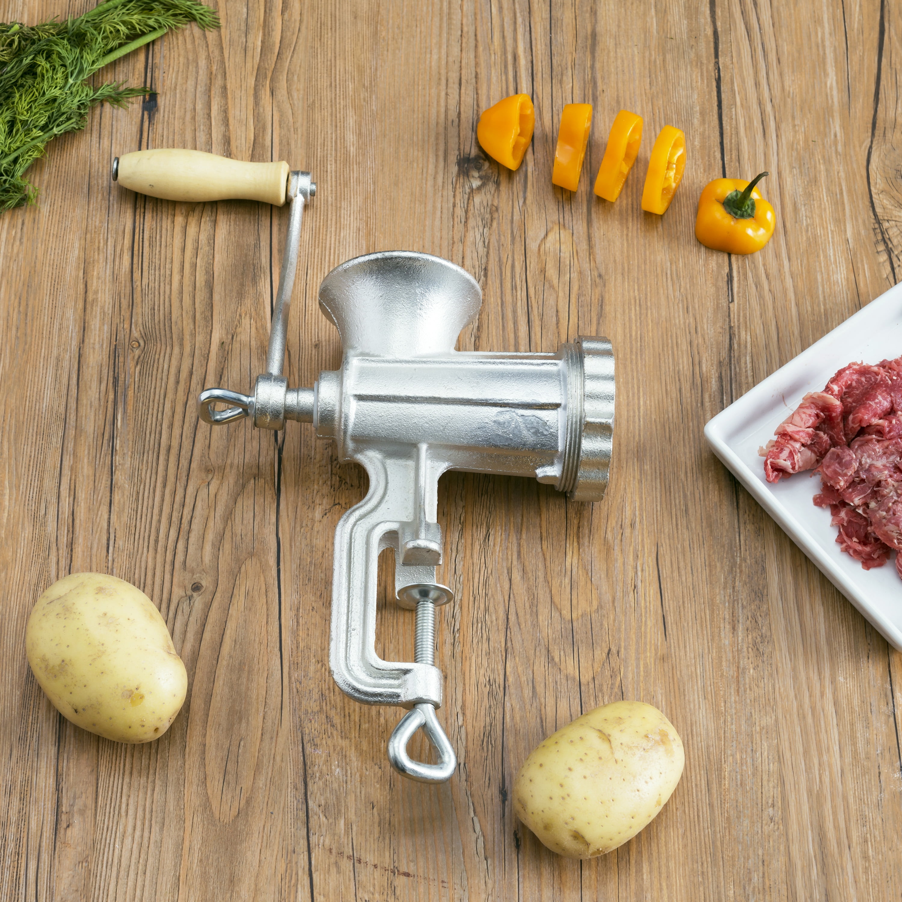 Home Basics Cast Iron Meat Grinder, Silver - Walmart.com