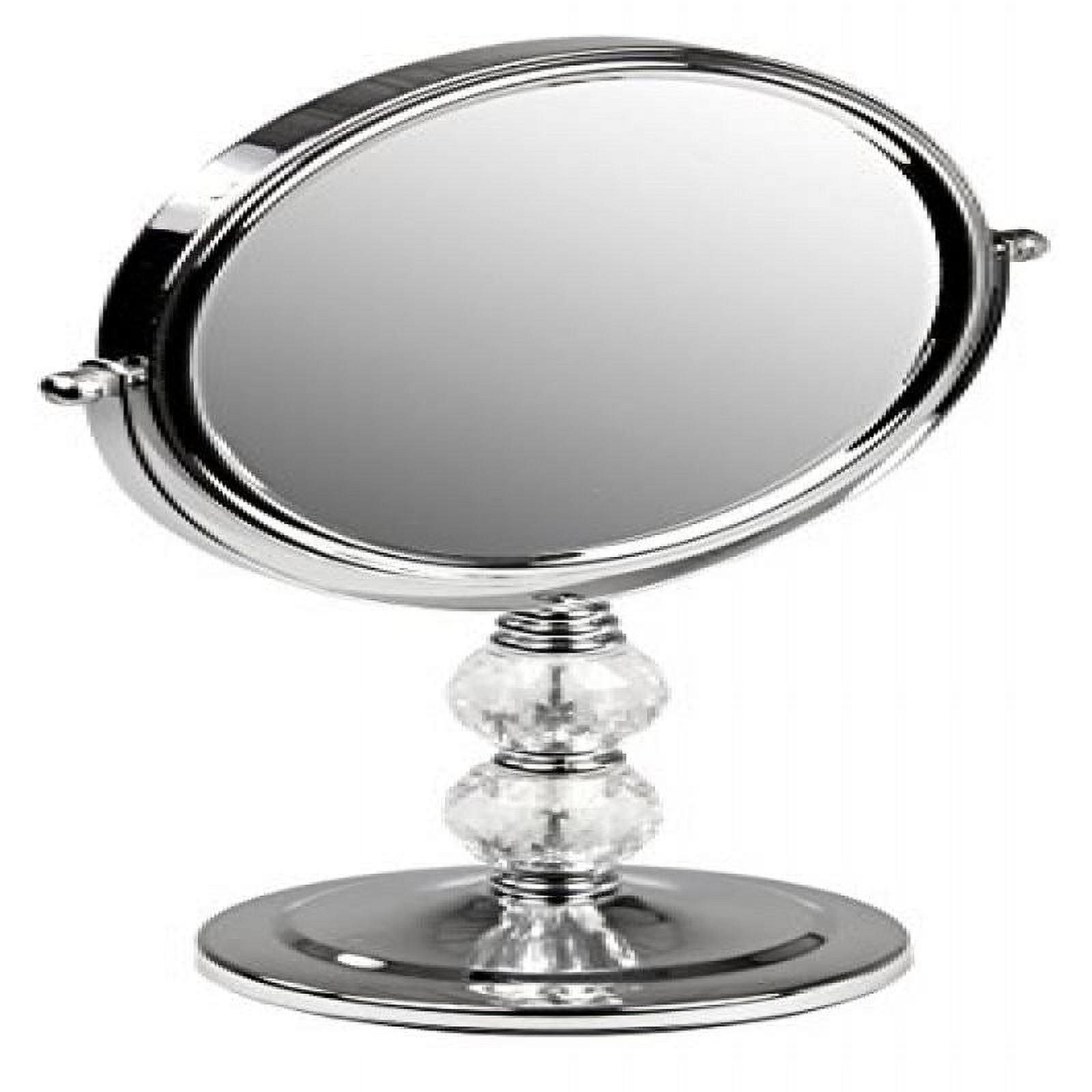 Home Basics Chrome Cosmetic Mirror with Crystals - Walmart.com
