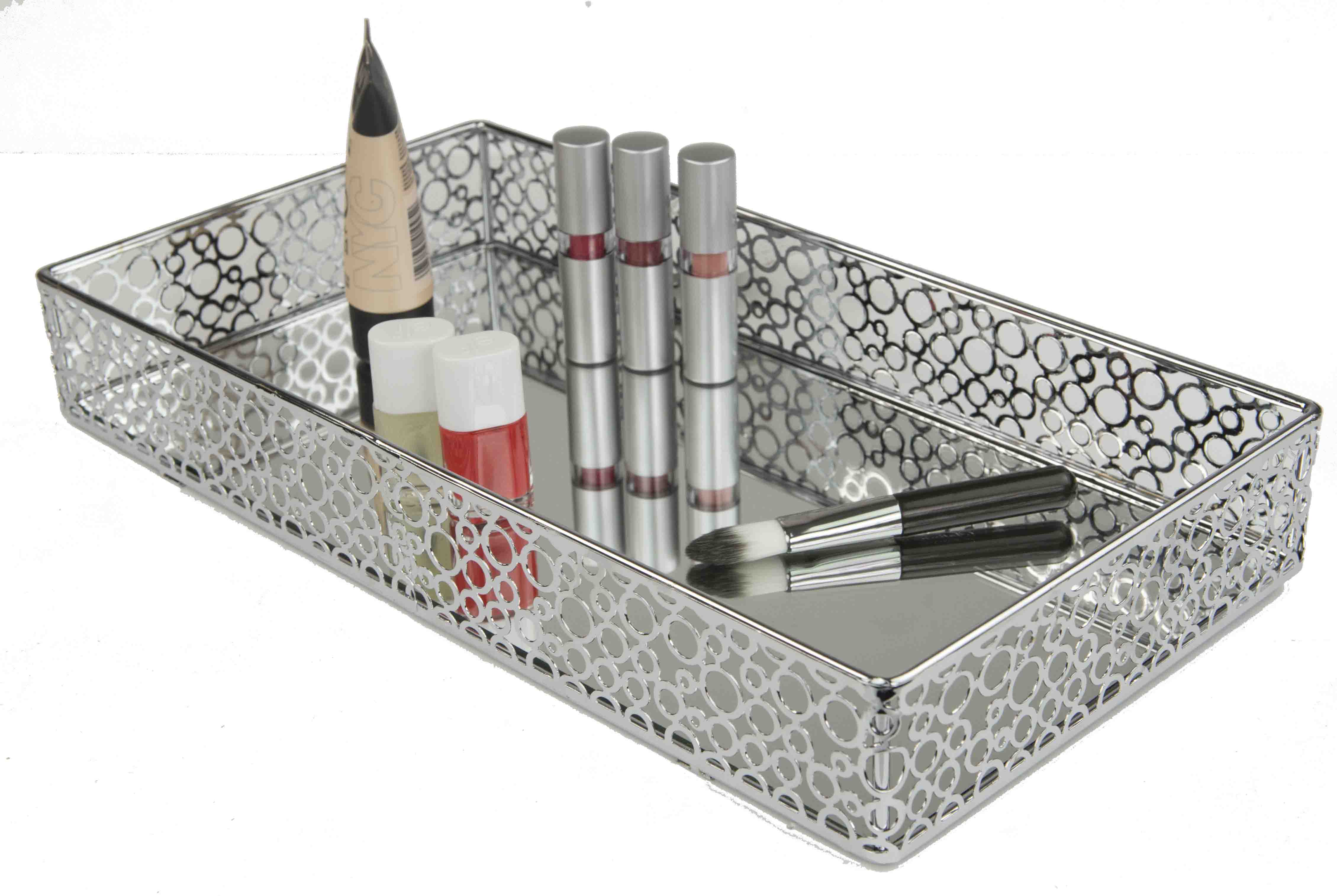 Home Basics Decorative Mirrored Bath Vanity Tray (Bubbles) - Walmart.com