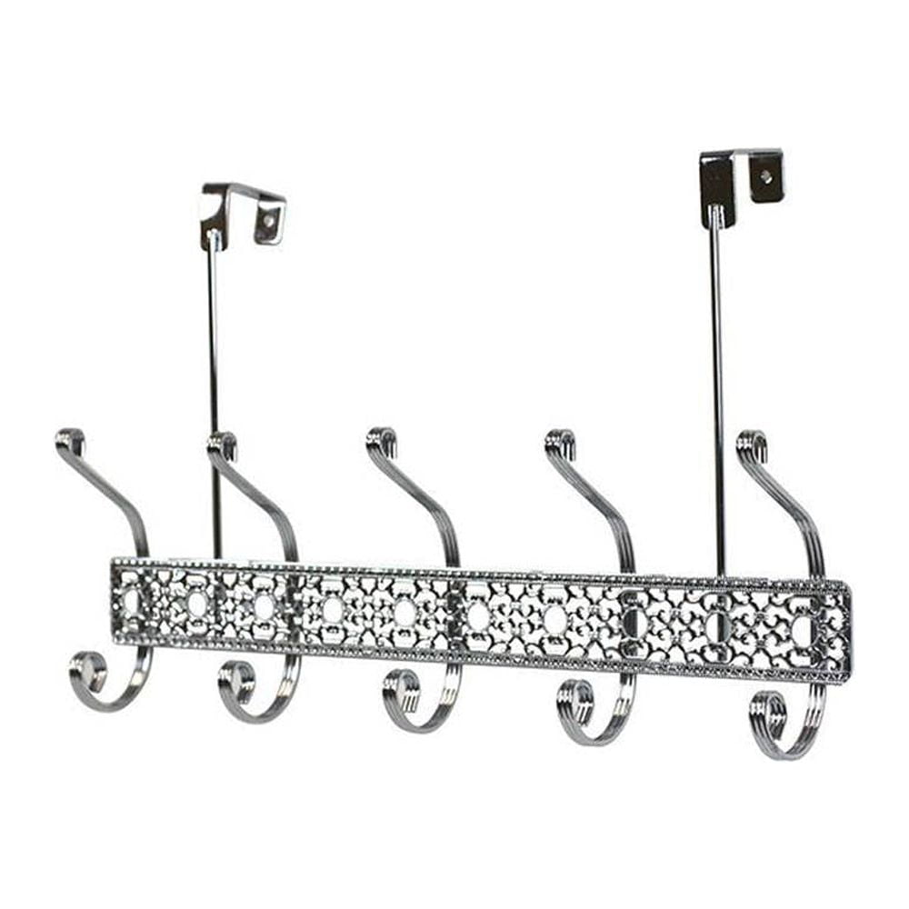 Home Basics Decorative Organizer Over the Door Hanging Rack with 5 ...