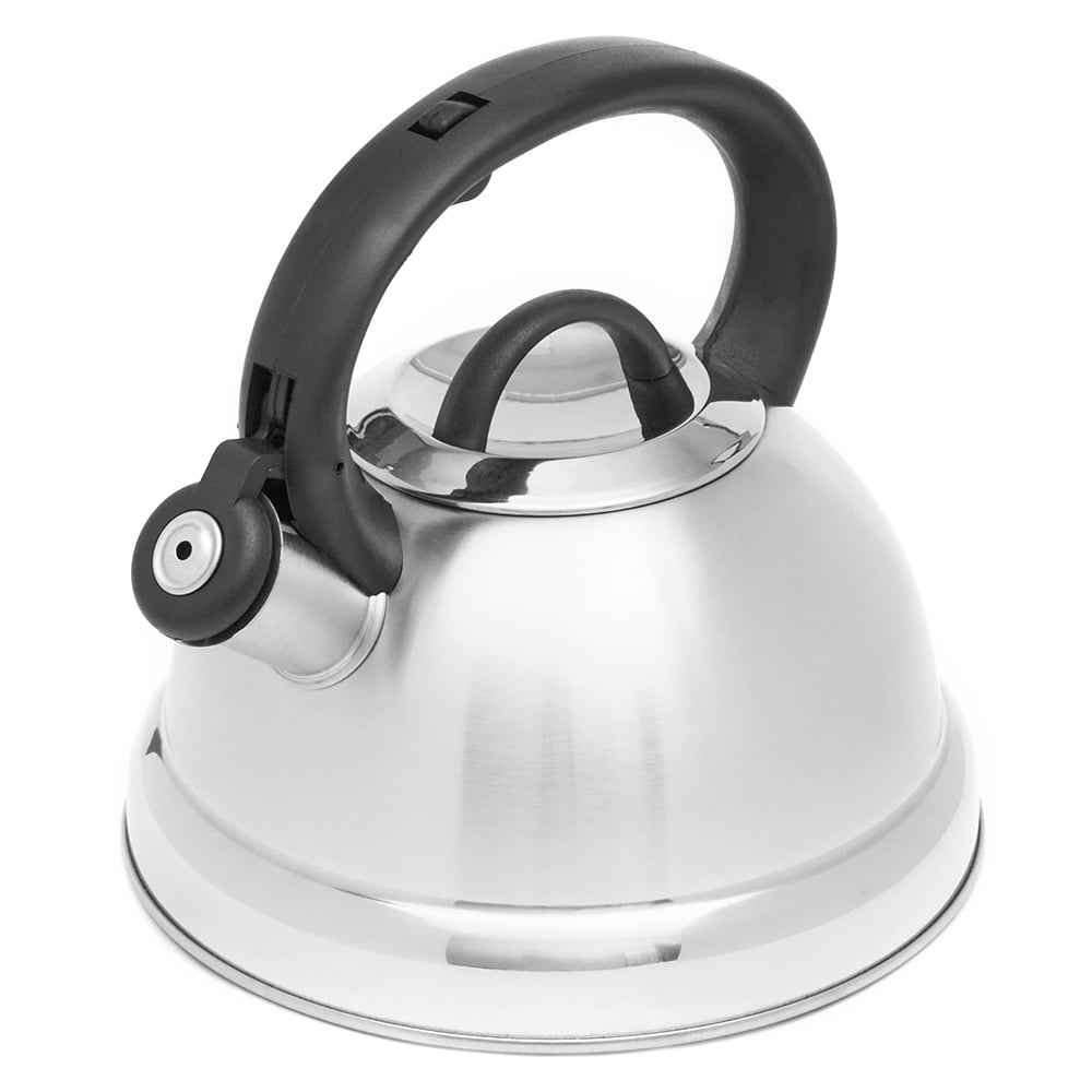 Home Basics Easy Grip 2.5 Lt Stainless Steel Tea Kettle, Silver ...