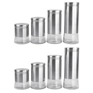 Home Basics 4 Piece Stainless Steel Canister Set - Walmart.com