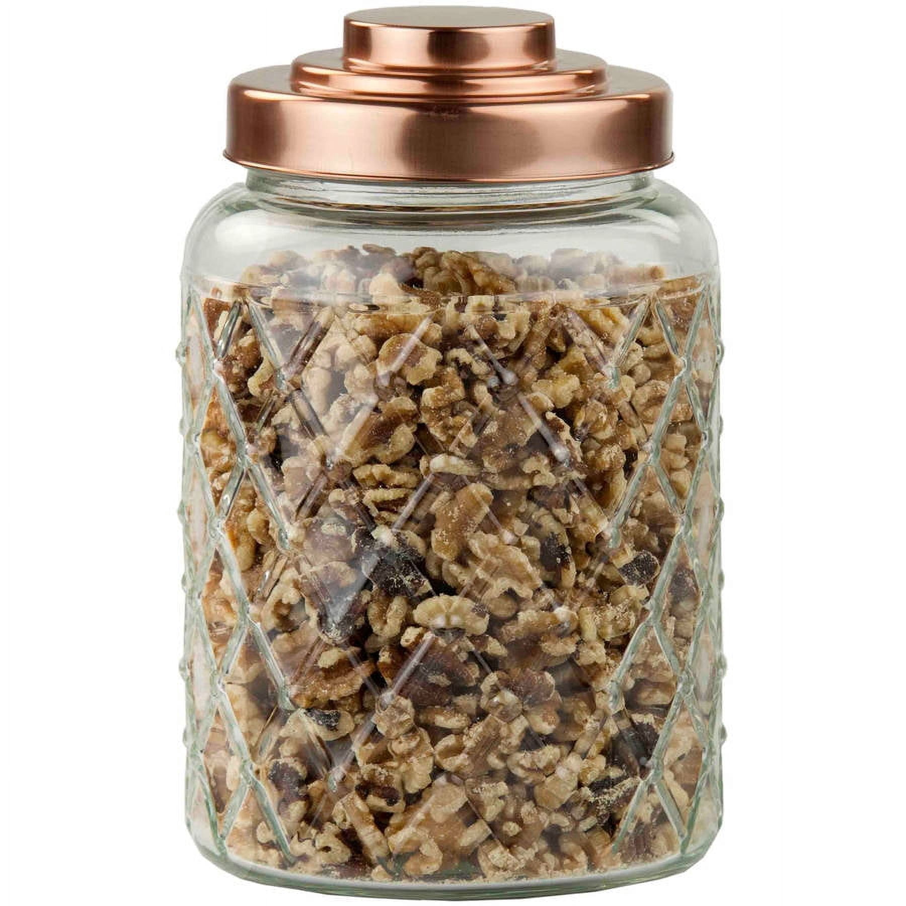 Home Basics Glass Jar with Copper Top - Walmart.com