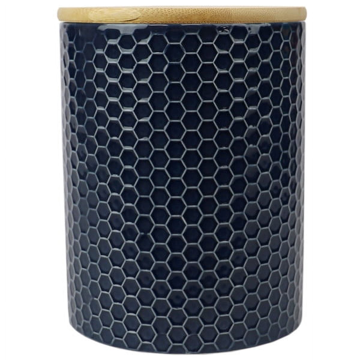 Home Basics Honeycomb Medium Ceramic Canister, Navy - Walmart.com