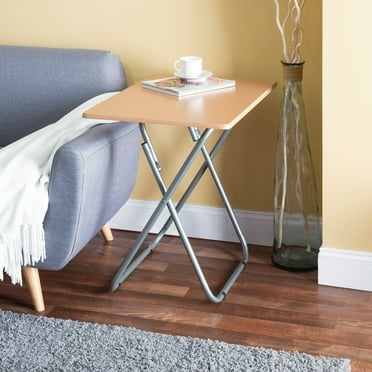 Home Basics Multi-Purpose Foldable Table, Cherry - Walmart.com