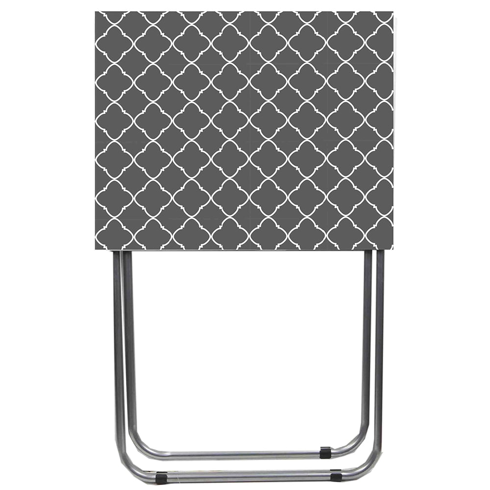 Home Basics Lattice Multi-Purpose Foldable Table, Grey/White - Walmart.com
