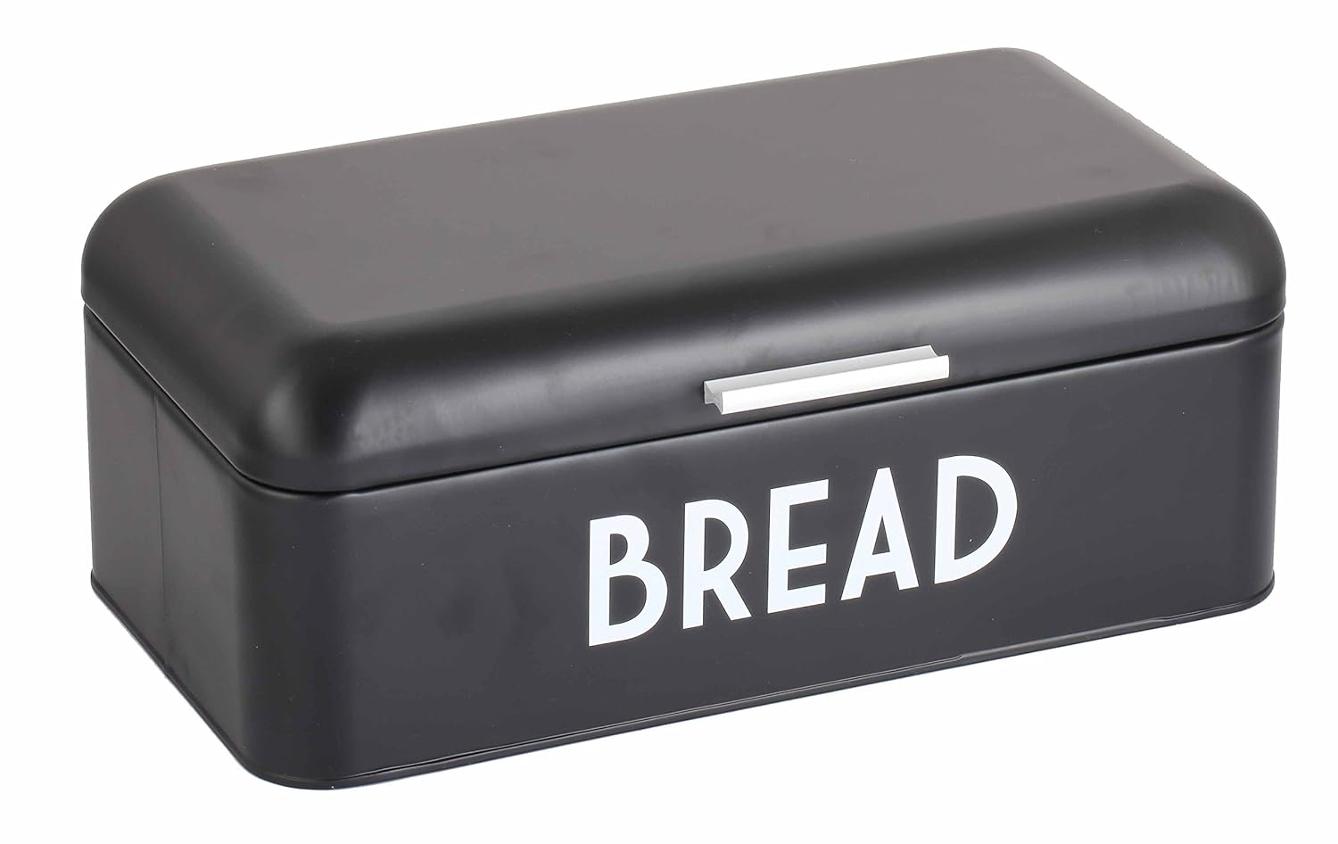Home Basics Metal Bread Box with Lid Black - Walmart.com