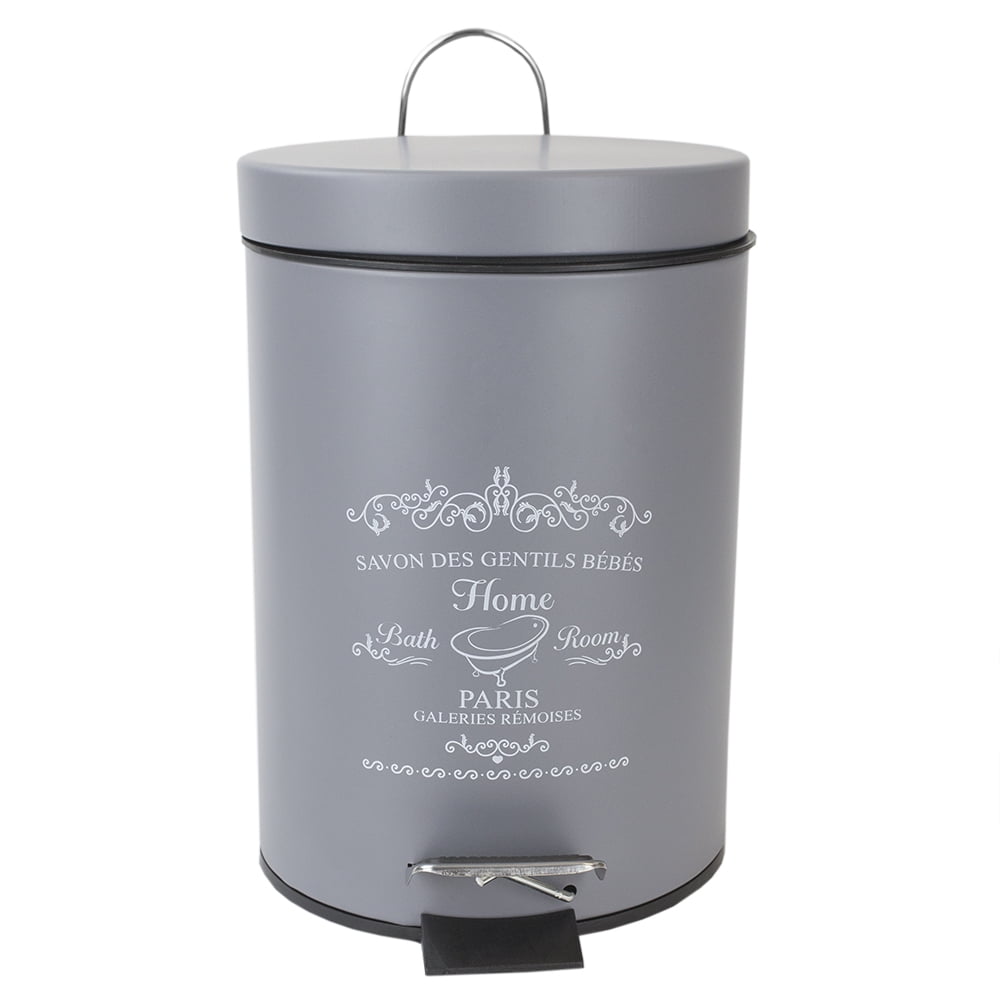 Home Basics Paris 3L Steel Mini Waste Bin - French Design - Walmart.com