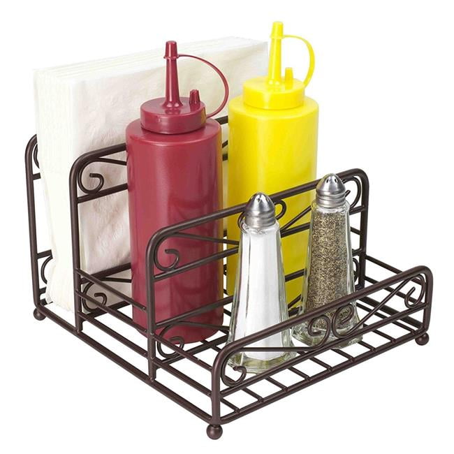Home Basics Scroll Collection Condiment Caddy, Bronze - Walmart.com