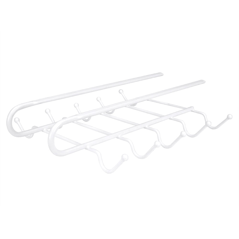 Home Basics Under-the-Shelf Mug Rack, White - Walmart.com