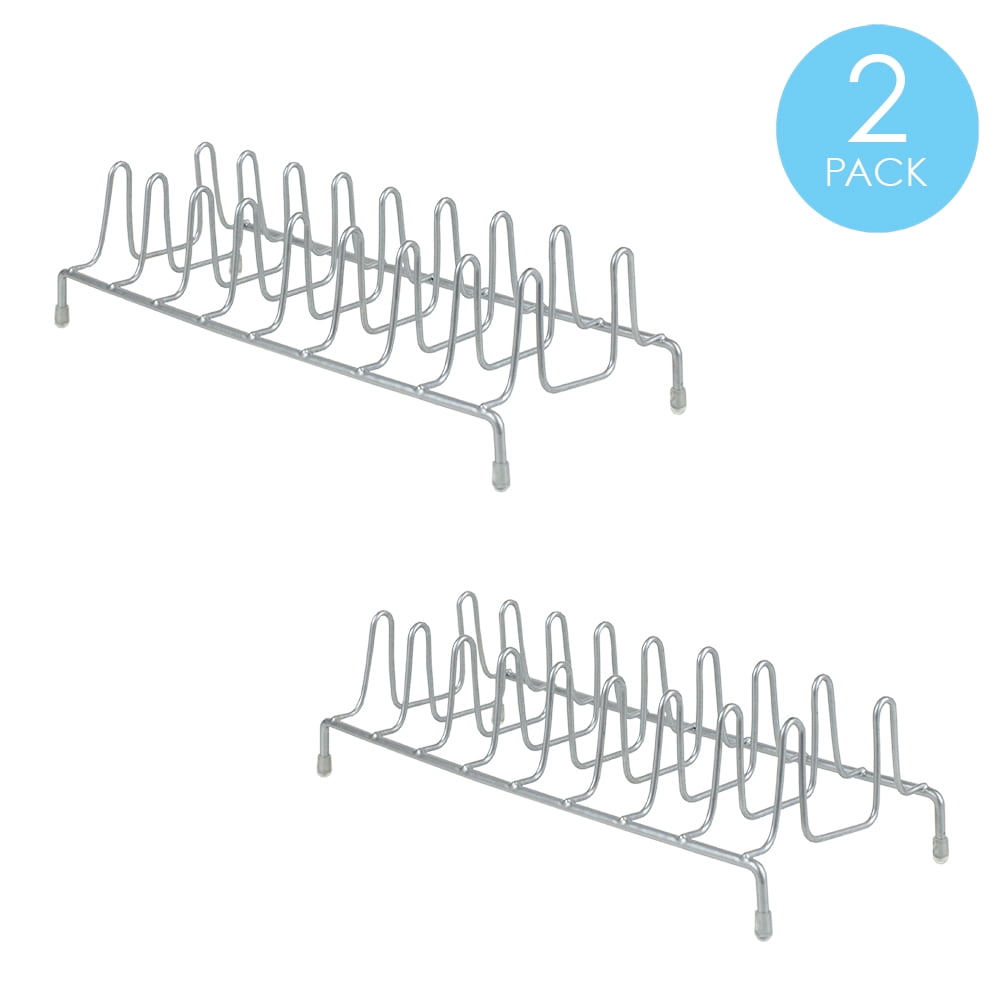 Home Basics Vinyl Coated Steel Plate Rack, Silver - Walmart.com