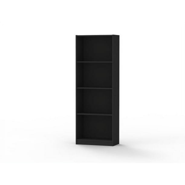 Home Basics Wood 4 Shelf Bookcase, Black - Walmart.com