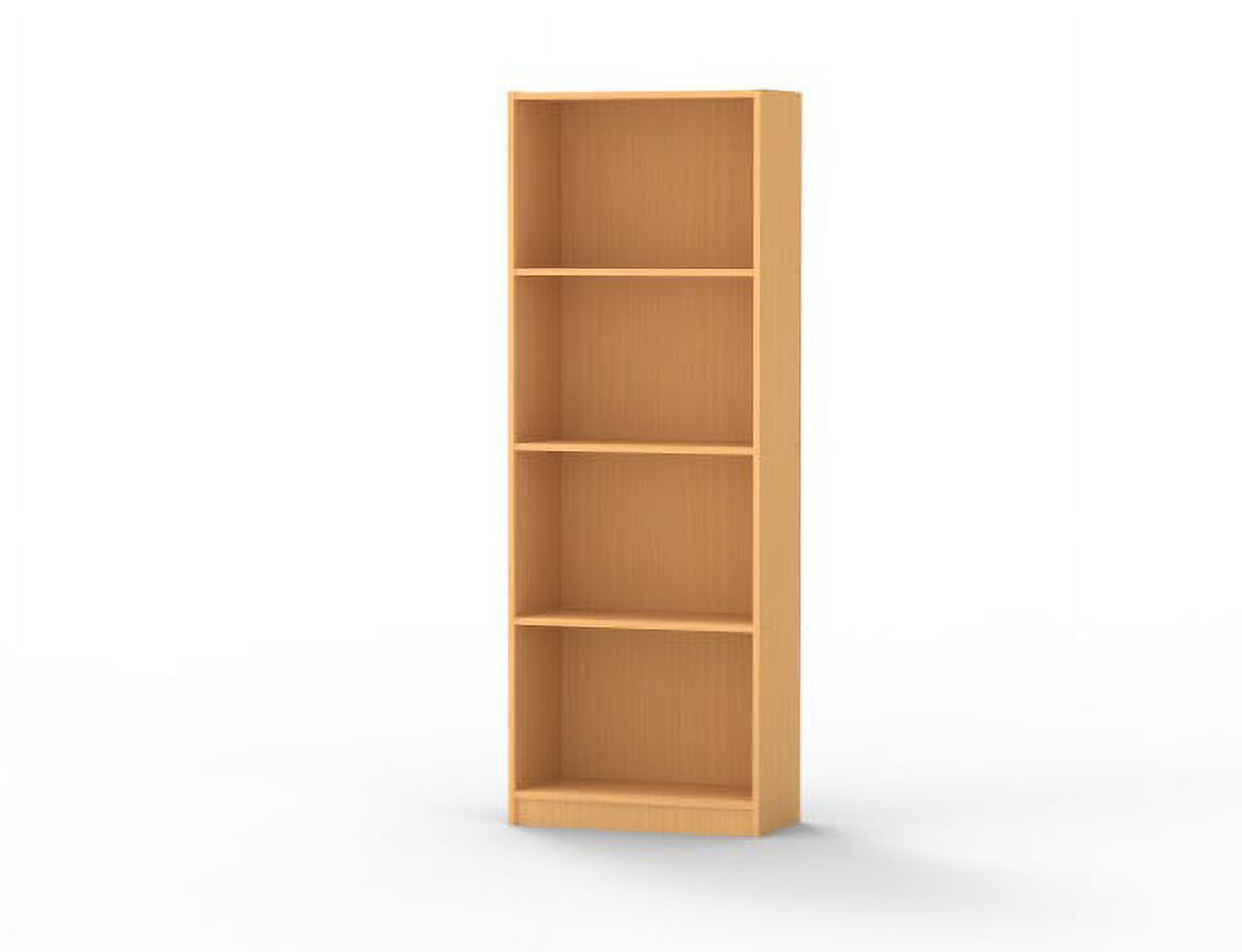 Home Basics Wood 4 Shelf Bookcase, Natural - Walmart.com