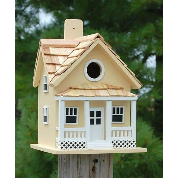 Home Bazaar Beachside Cottage Birdhouse - Yellow - Walmart.com