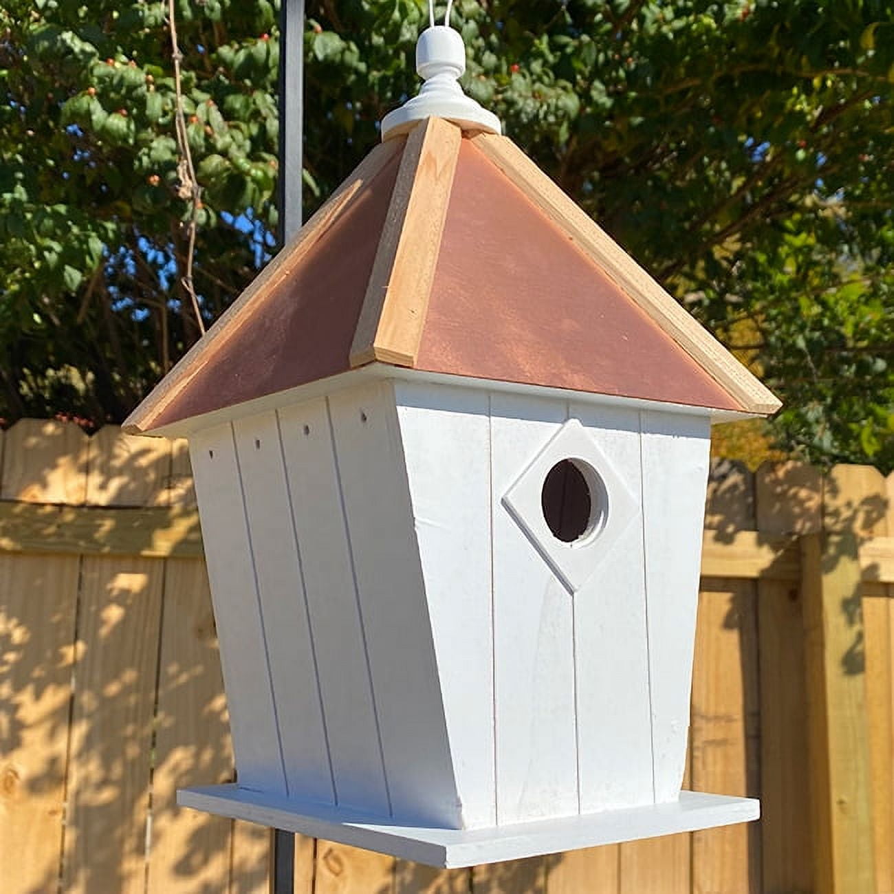 Home Bazaar Paxton Hanging Bird House with Cooper Roof - Walmart.com