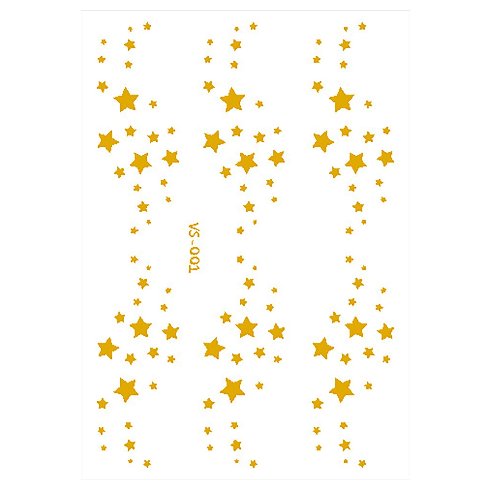 Home Beauty Care Metal Temporary Tattoo Stickers Face Gold Temporary ...