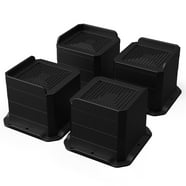 Lift Your Table Adjustable Risers, Set of 4, Sturdy, Black, Counter ...