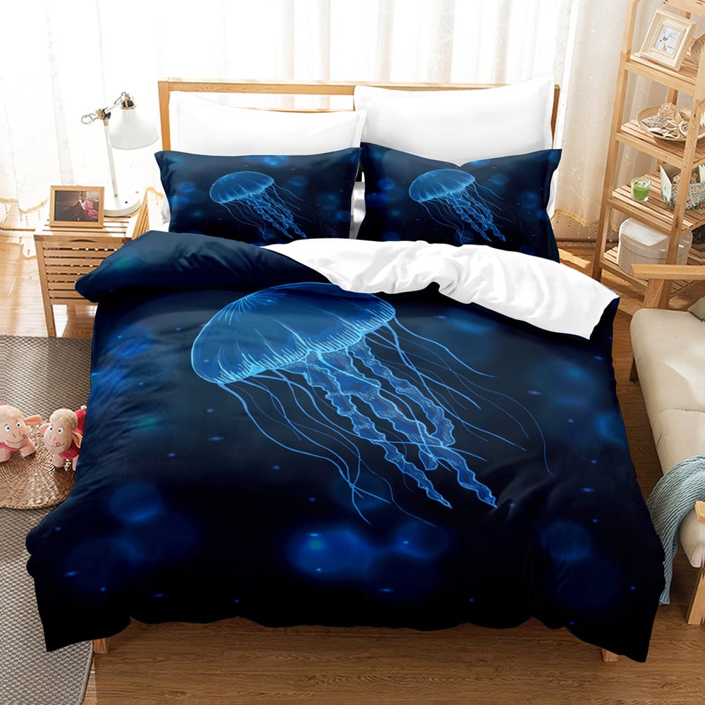 Home Bed Set Quilt Cover Set Sea Turtle Painting Bedding Cover Suit Boy ...
