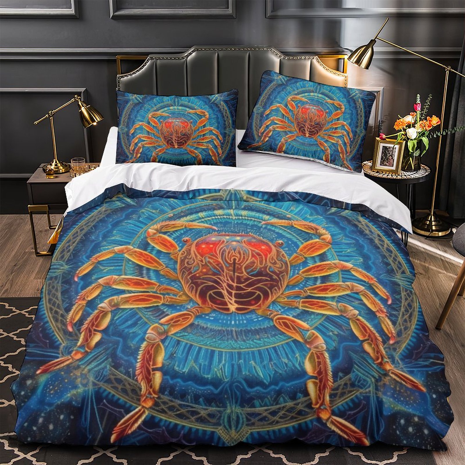 Home Bedclothes 3D Spider Printed Duvet Cover Set Teen Adult Highend ...