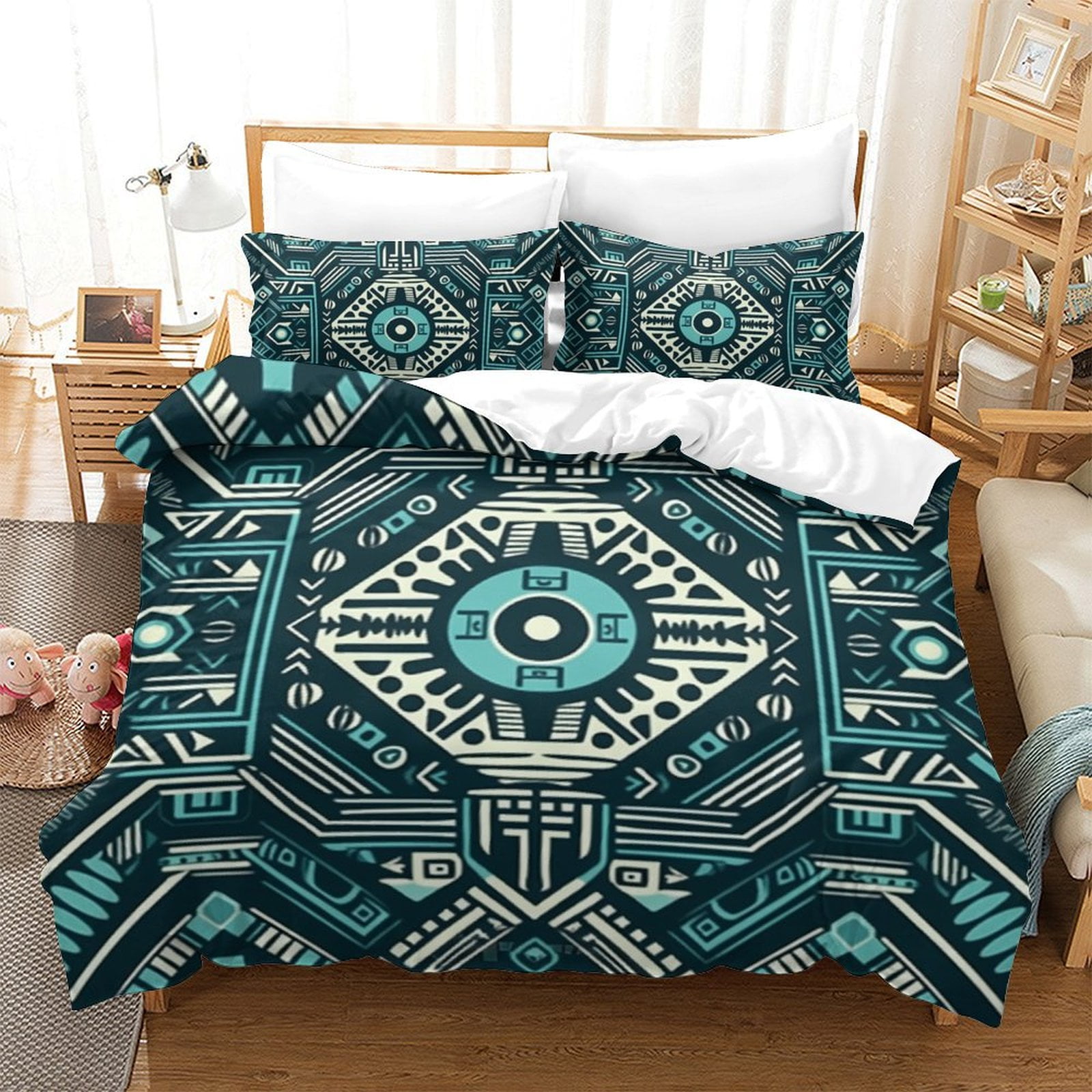 Home Bedclothes Abstract Pattern Printed Duvet Cover Set Adult Modern ...