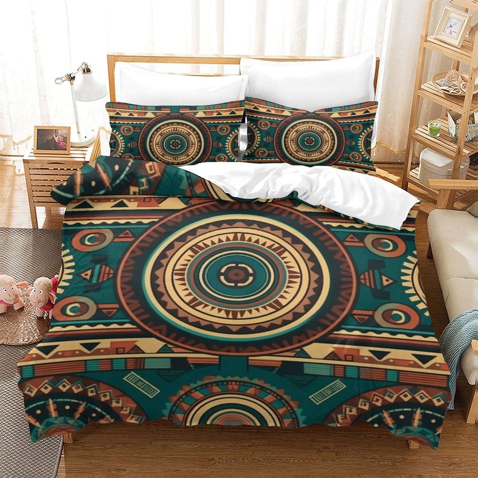 Home Bedclothes Abstract Pattern Printed Duvet Cover Set Adult Modern ...