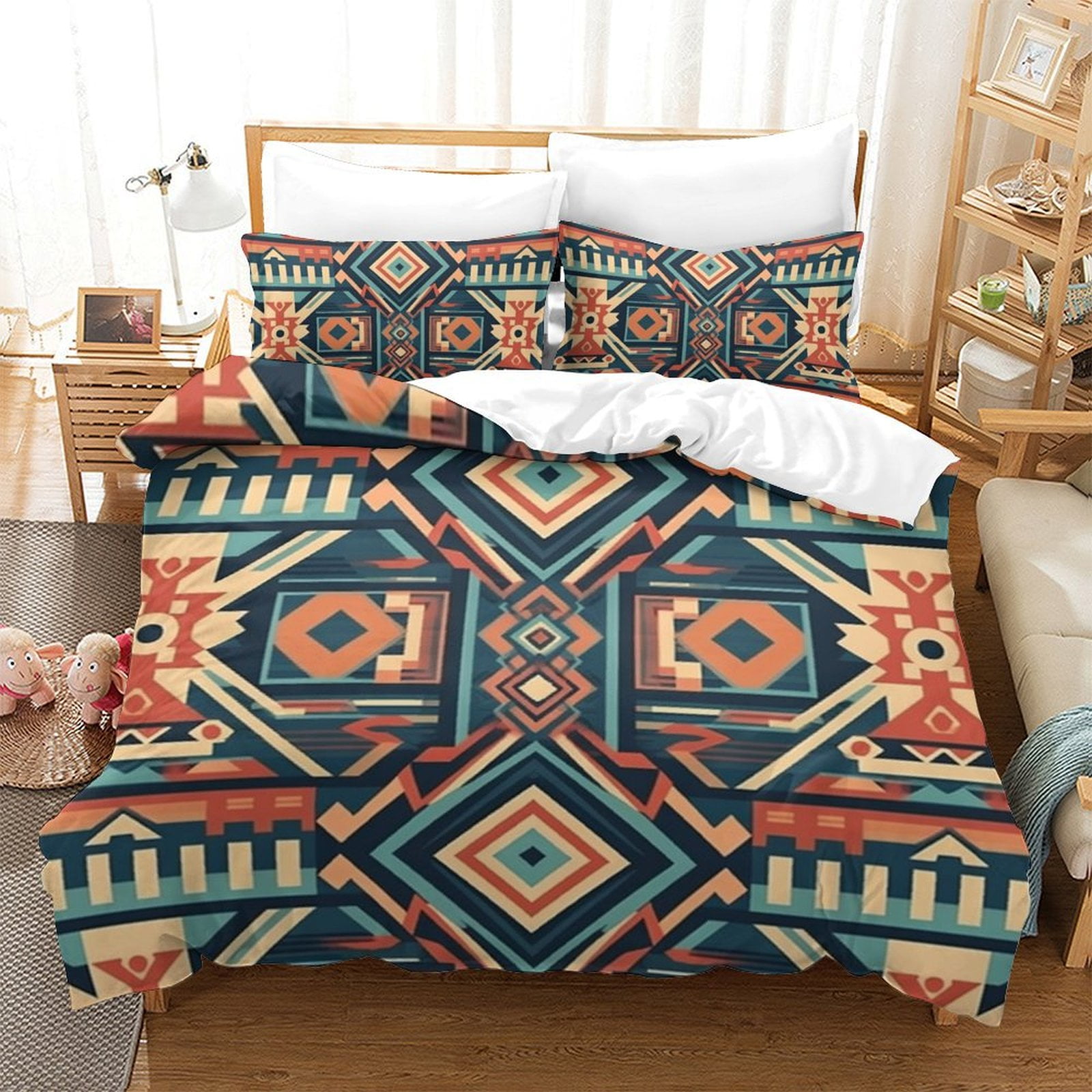 Home Bedclothes Abstract Pattern Printed Duvet Cover Set Adult Modern ...